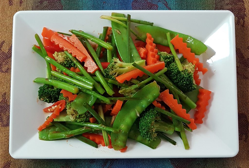 Stir Fried Vegetables with Mushroom Sauce - My Thai Cooking