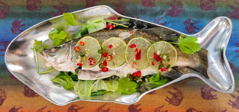 Steamed Fish With Lime - My Thai Cooking