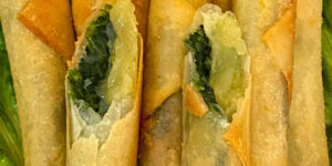 Spinach Cheese Spring Rolls - My Thai Cooking
